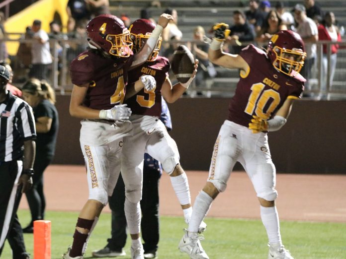 Colton Yellowjackets Varsity football team wins at home | Inland Empire ...