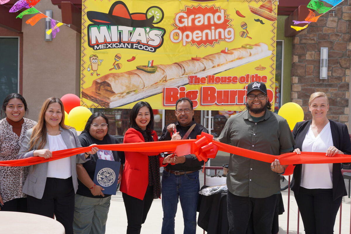 Mita’s Mexican Food Unveils Giant Burrito at Grand Opening with Mayor Helen Tran in San Bernardino