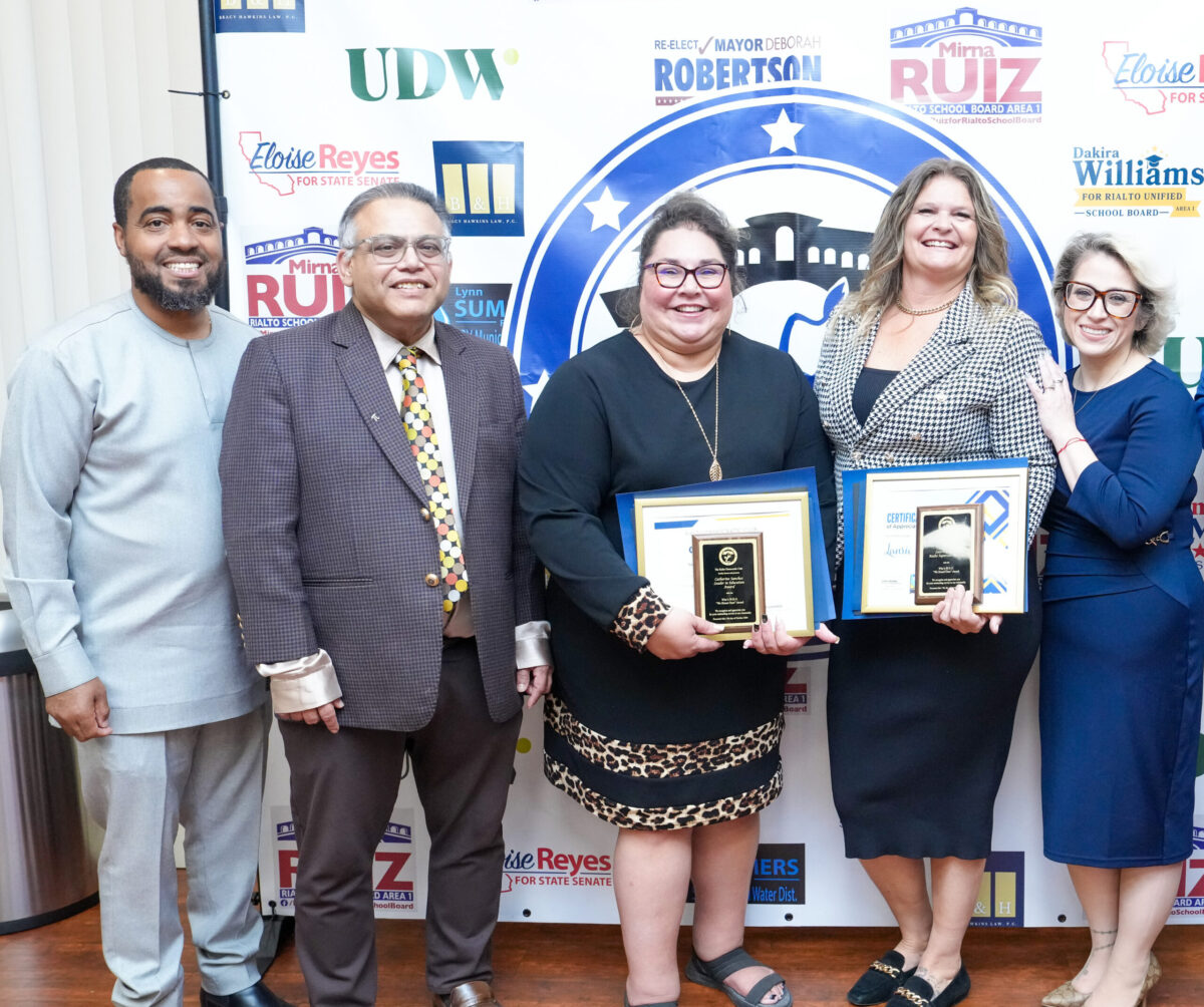 Two RUSD Teachers Honored at Rialto Democratic Club Awards Ceremony
