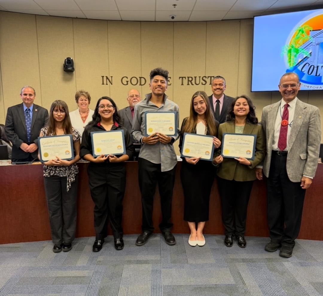 Colton City Council Recognizes Youth Council