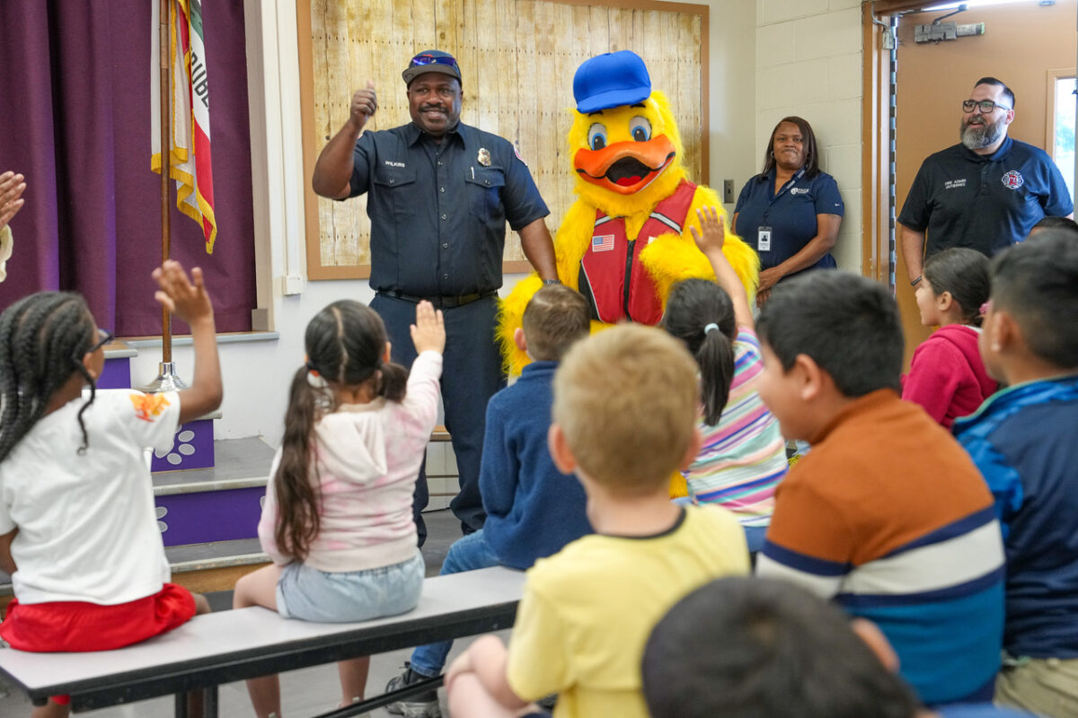 “Stewie the Duck” Returns to Rialto Classrooms as Firefighters Teach ...