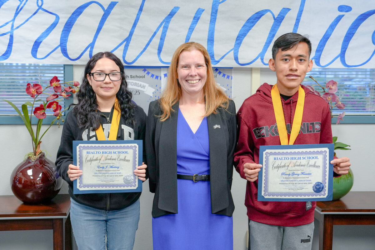 Rialto High School Names Class of 2025 Valedictorian and Salutatorian