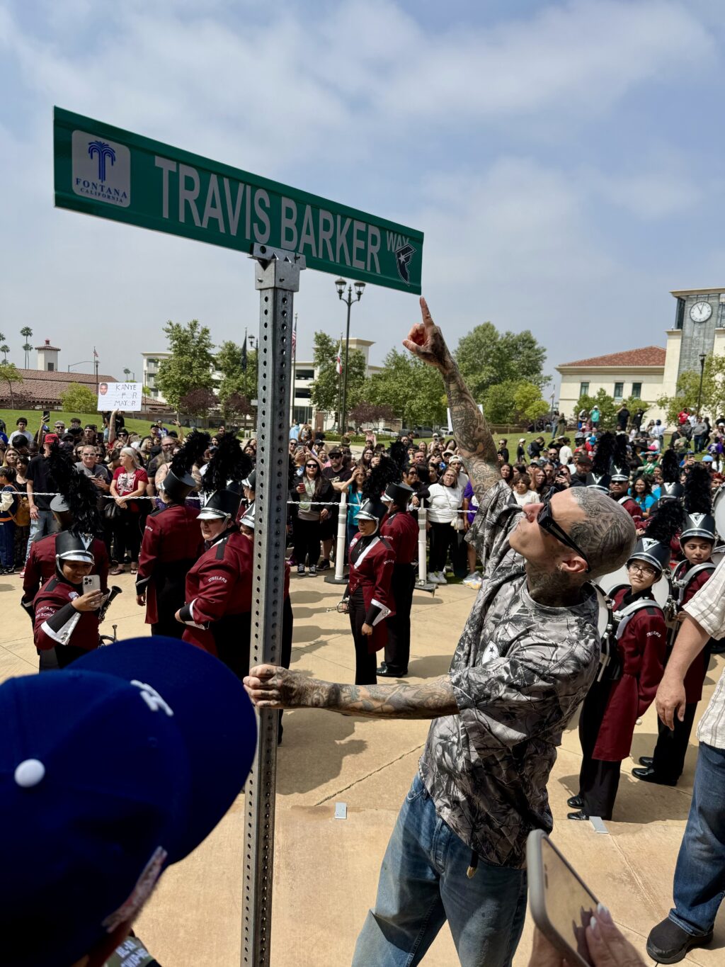Travis Barker Drums With FoHi Band, Receives Key to City at Fontana ...
